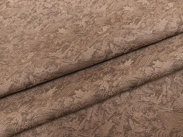 平和屋着物●お召　鳳凰立波文　正絹　逸品　AABD6550ph