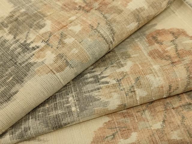 平和屋着物＊夏物　紗紬　風景文　正絹　逸品　AABD6565jd