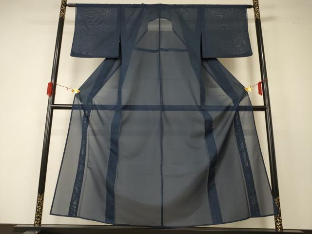 平和屋着物＊夏物　色無地　絽　褐返色　洗える着物　AABD6575jd