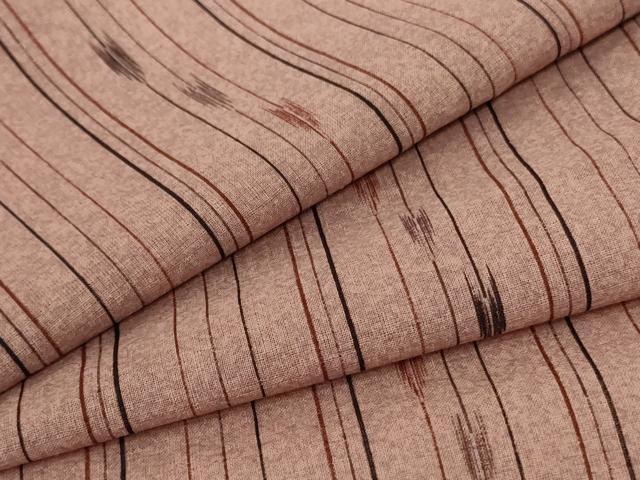 平和屋着物＊夏物　小紋　紗　矢羽文　洗える着物　AABD6577jd