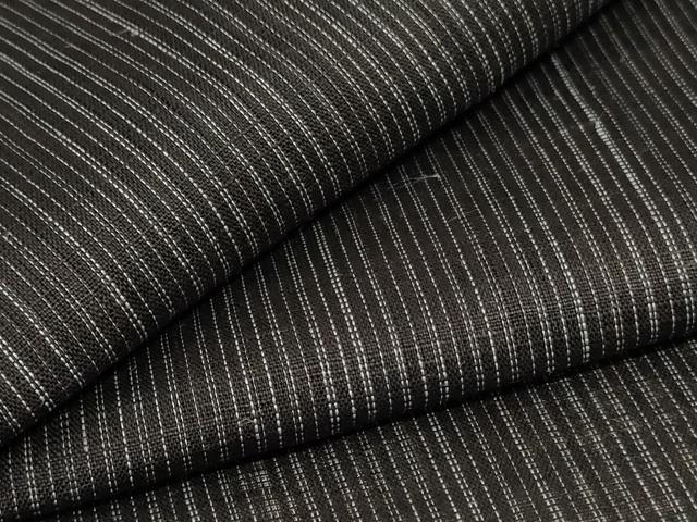 平和屋着物＊男性　夏物　石川県指定無形文化財　能登上布　本麻手織上布　縞　麻　逸品　AABD6594jd