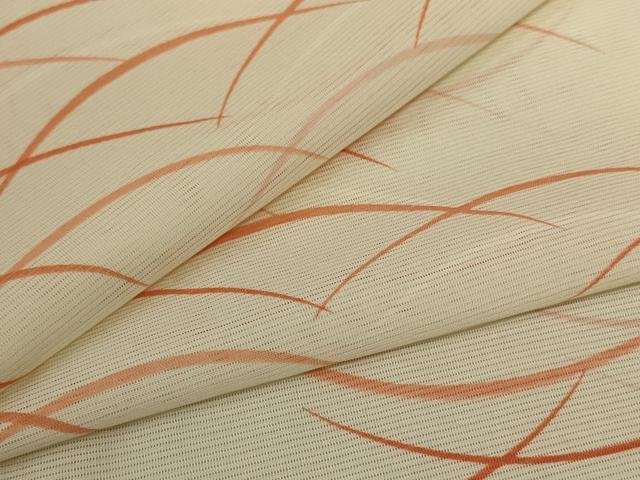 平和屋着物＊夏物　小紋　絽　芝文　洗える着物　未使用　AABD6633jd