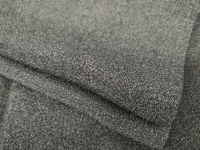 平和屋着物●江戸小紋　極小鮫小紋柄　鬼しぼ縮緬　正絹　逸品　AABD6652ck