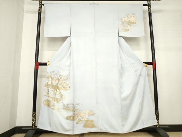 平和屋着物●金彩友禅　卓越技能者・名工・和田光正　訪問着　流水花文　金彩　正絹　逸品　AABD6665ck