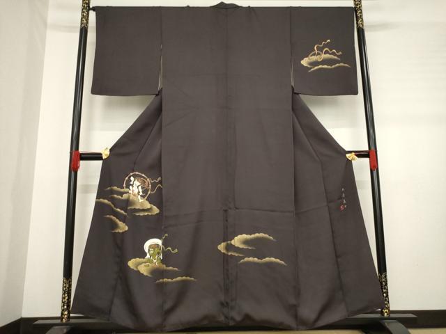 平和屋着物●訪問着　作家物　風神雷神　金彩　鈴乃屋扱い　正絹　逸品　AABD6671ck