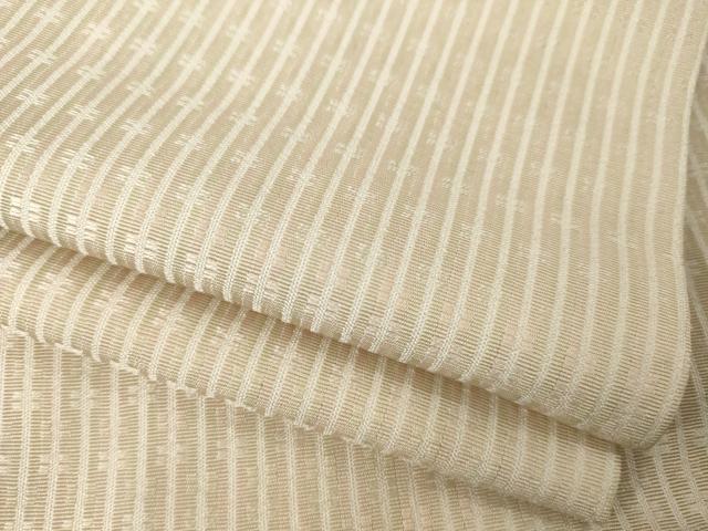 平和屋着物●お召　縞　正絹　逸品　AABD6716ck