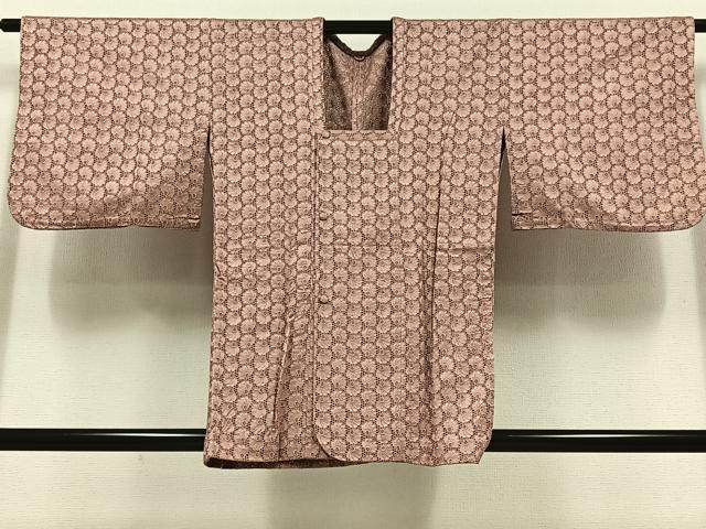 平和屋着物▽道行コート　スリーシーズン　春夏秋　塵除け　舞花文　正絹　逸品　AABD6965jh