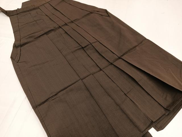 平和屋着物●男性　馬乗り袴　縞　正絹　逸品　AABD7015ph