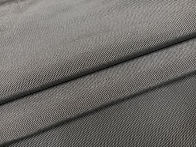 平和屋着物●男性　紬　色無地　桔梗鼠色　正絹　逸品　未使用　AABD7050ph