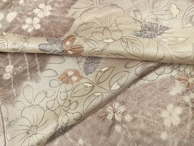 平和屋着物●上質な小紋　辻が花　絞り　正絹　逸品　AABD7052ph