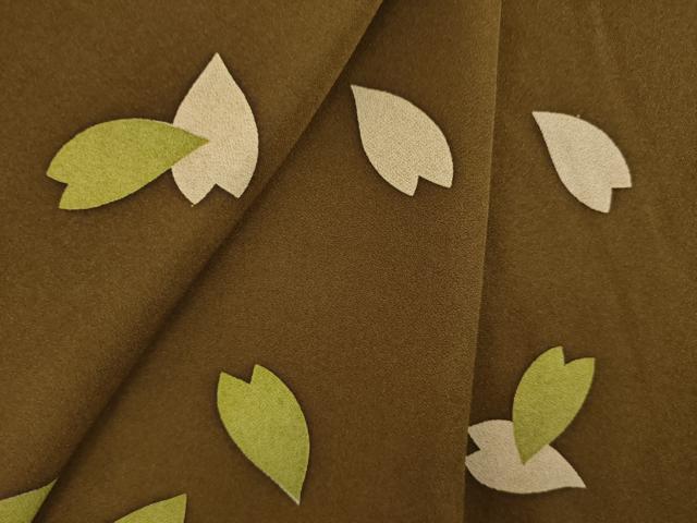 平和屋着物●上質な小紋　花間道　正絹　逸品　AABD7424ck