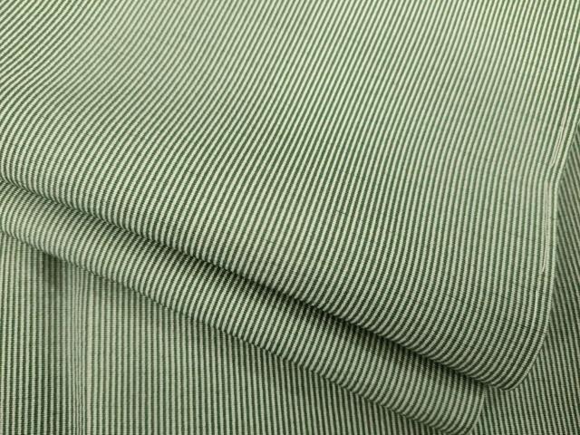 平和屋着物●江戸小紋　万筋　白×老竹色　正絹　逸品　AABD7431ck