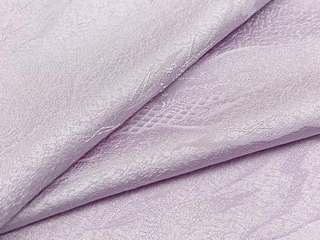 平和屋着物▽上質な色無地　単衣　吹き寄せ吉祥地紋　藤色　正絹　逸品　AABD7499jh