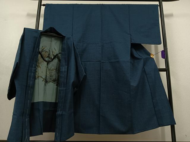 平和屋着物▽男性　小紋　単衣　アンサンブル　80亀甲　総詰め　逸品　AABD7506jh