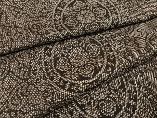 平和屋着物●本場大島紬　カタス9マルキ　花唐草文　正絹　逸品　未使用　AABD7544ph