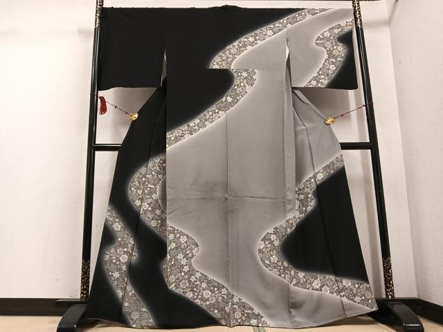 平和屋着物●訪問着　辻が花　暈し染め　正絹　逸品　AABD7591ph