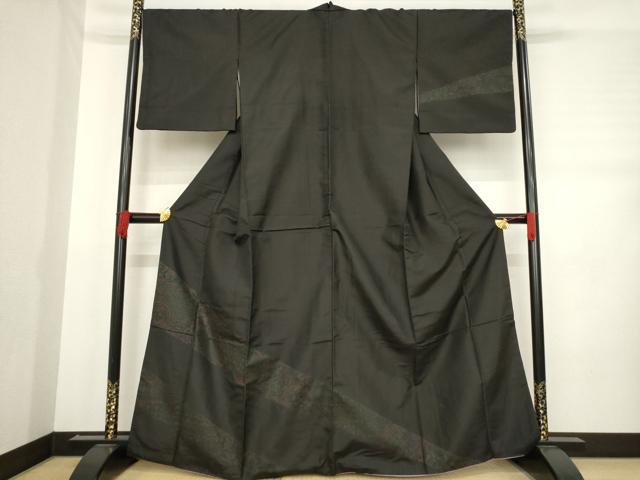 平和屋着物●本場大島紬　染大島　訪問着　更紗花文　　正絹　逸品　AABD7623ck