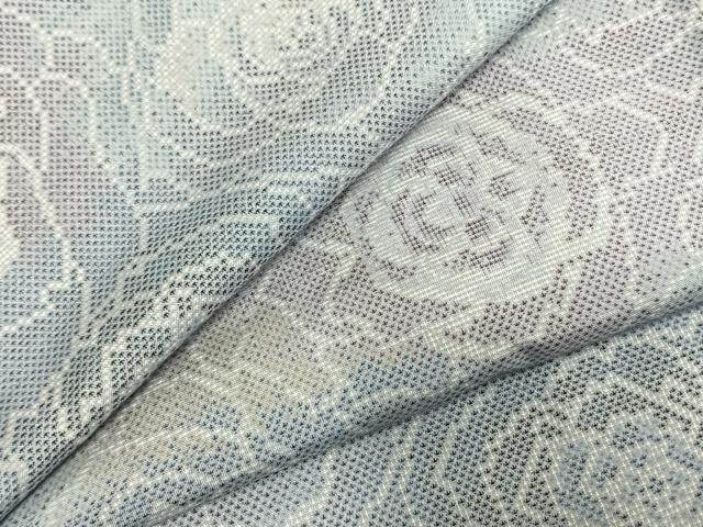 平和屋着物●都喜ヱ門　本場大島紬　カタス7マルキ　薔薇　藤絹織物謹製　正絹　逸品　AABD8517fy