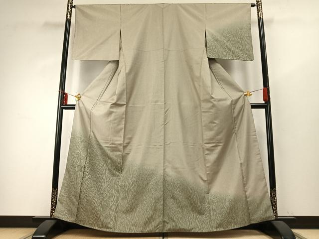 平和屋着物●訪問着　本場染大島紬　杢目文　正絹　逸品　AABD8549fy