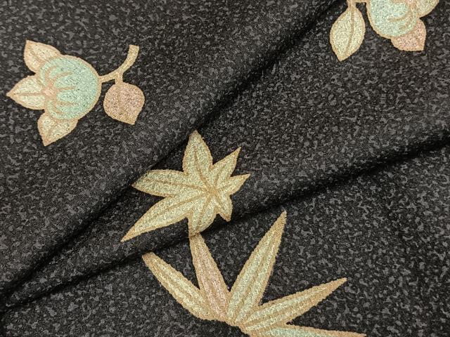 平和屋着物●上質な小紋　舞花文　正絹　逸品　AABD8585fy