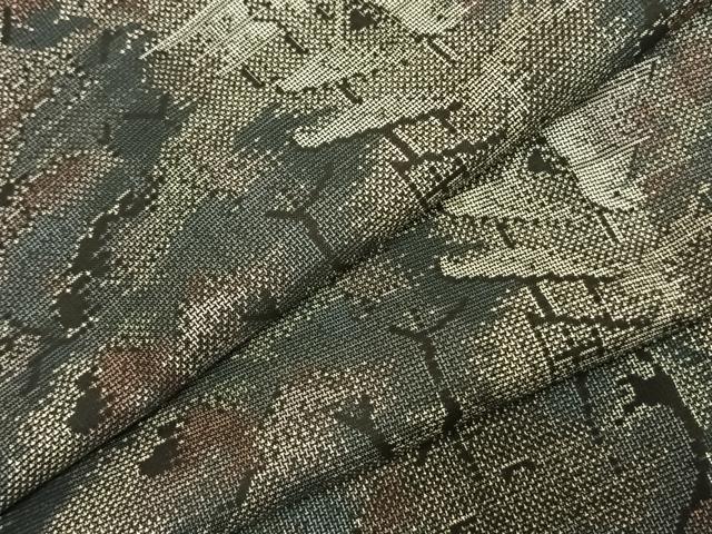 平和屋着物●本場大島紬　カタス9マルキ　風景文　正絹　逸品　AABD8600fy