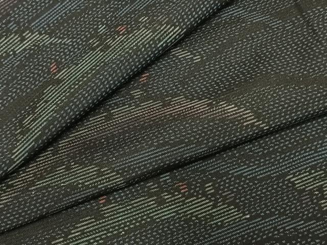 平和屋着物●本場大島紬　雪芝文　正絹　逸品　AABD8660fy