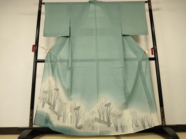 平和屋着物＊夏物　色留袖　紗　草花文　暈し染め　正絹　逸品　AABD8887jd