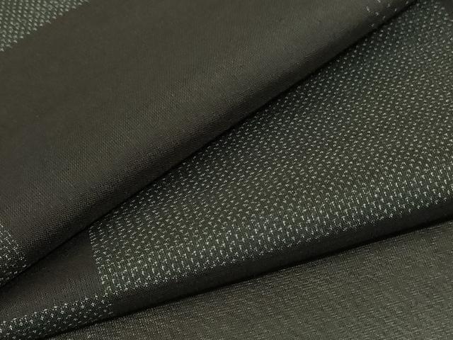 平和屋着物＊夏物　小紋　紗　変わり市松文様　正絹　逸品　AABD8911jd