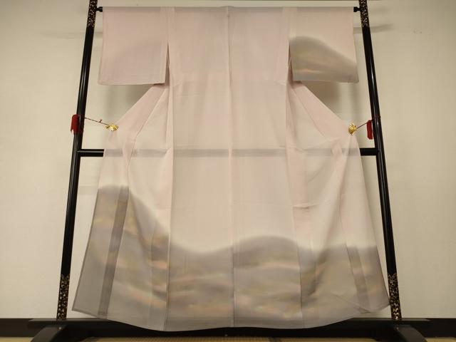 平和屋着物＊夏物　訪問着　絽　風景文　暈し染め　正絹　逸品　AABD8914jd