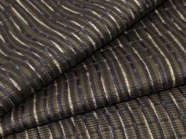 平和屋着物＊夏物　小紋　絽　幾何学文様　吉野間道　正絹　逸品　AABD8921jd