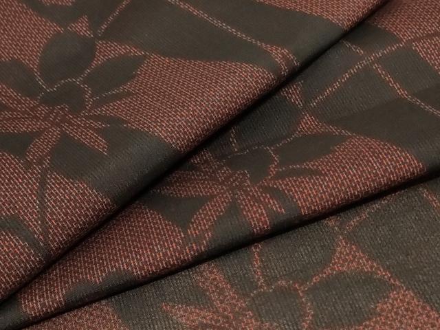 平和屋着物＊夏物　小紋　紗　草花文　洗える着物　AABD8933jd