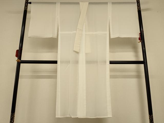 平和屋着物＊夏物　長襦袢　絽　白色　洗える着物　AABD8978jd