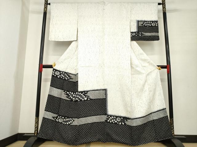 平和屋着物●訪問着　総絞り　草花文　正絹　逸品　AABD9324ck