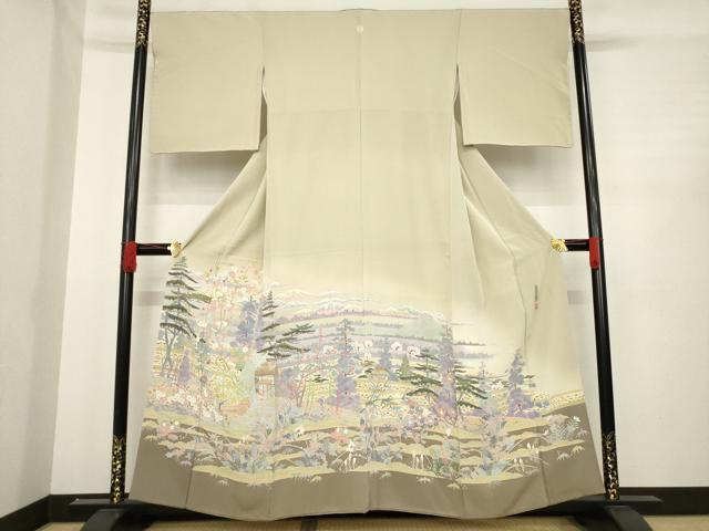 平和屋着物●本加賀友禅作家　北市秀樹　色留袖　安曇野　正絹　逸品　AABD9335ck