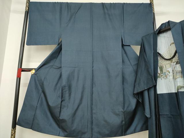 平和屋着物●男性　本場大島紬　アンサンブル　100亀甲　総詰め　正絹　逸品　AABD9365ck