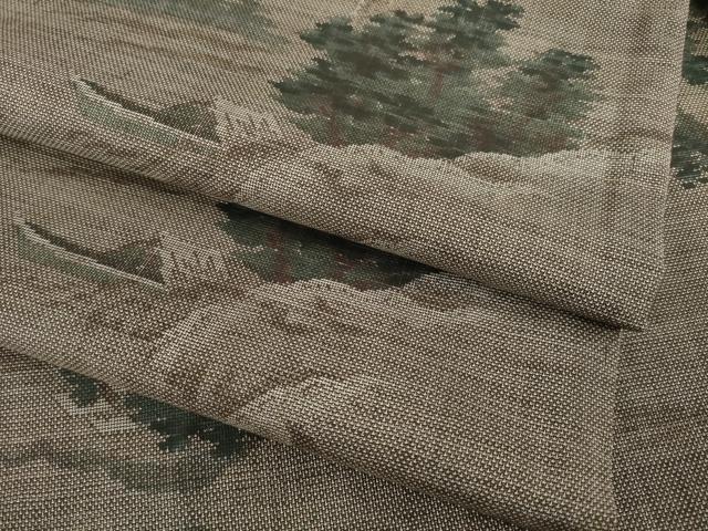 平和屋着物●本場大島紬　カタス9マルキ　風景文　正絹　逸品　AABD9383ck