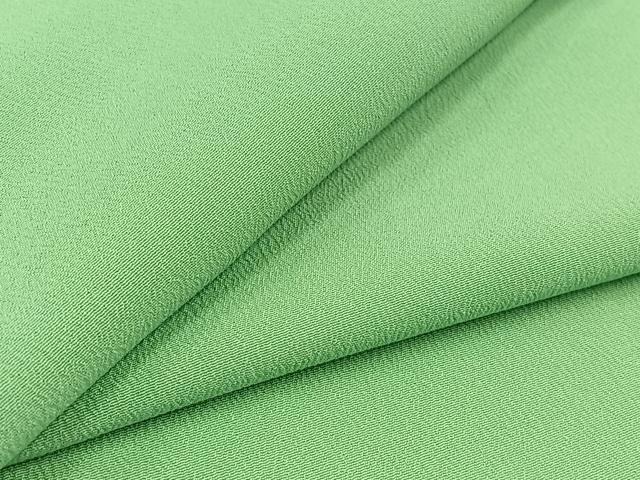 平和屋着物▽男性　色無地　単衣　若緑色　洗える着物　AABD9417jh