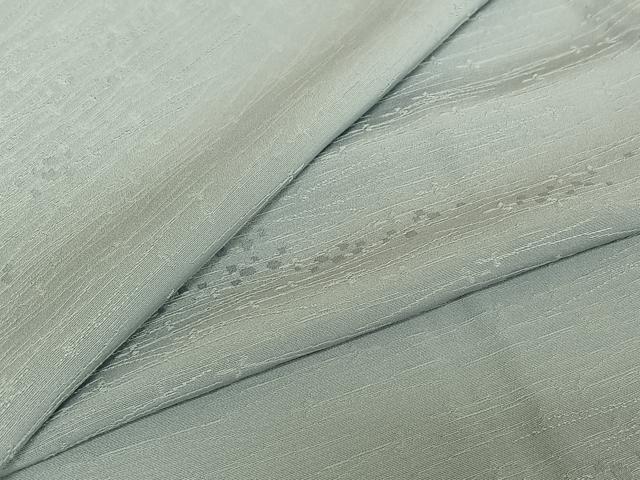 平和屋着物▽上質な色無地　単衣　箔散らし地紋　秘色色　正絹　逸品　AABD9454jh