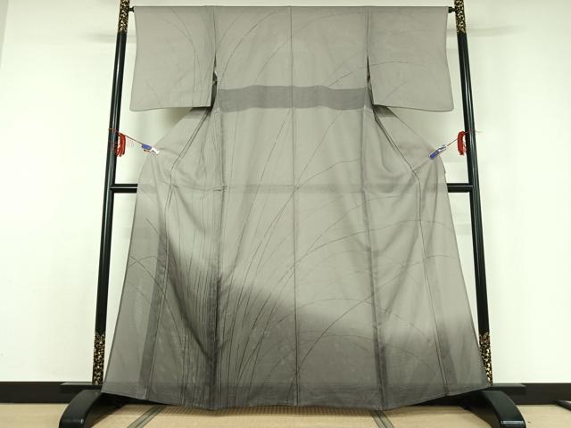 平和屋着物▽訪問着　無双　紗袷　紗×絽　芝文　暈し染め　ゑり善扱い　正絹　逸品　AABD9474jh