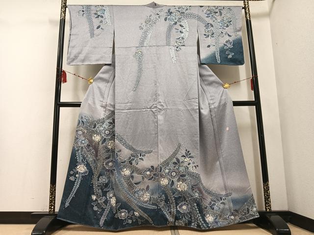 平和屋着物●訪問着　作家物　孝美　辻が花　絞り　暈し染め　金彩　正絹　逸品　AABD9809ph