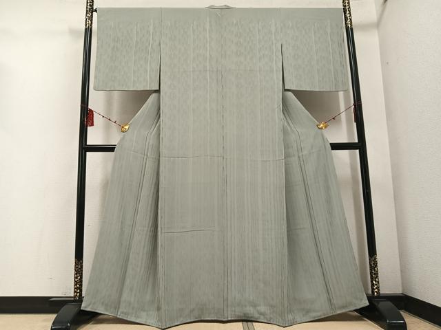 平和屋着物●無地絵羽訪問着　木賊地紋　色無地　蕎麦切色　正絹　逸品　AABD9818ph