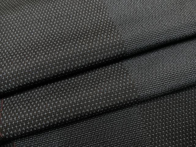 平和屋着物●本塩沢　110亀甲　間道　鈴乃屋扱い　正絹　逸品　未使用　AABD9855ph