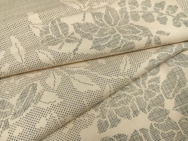 平和屋着物●本場大島紬　一元絣　草花文　正絹　逸品　AABD9866ph