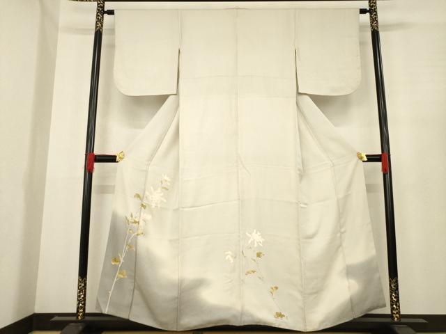 平和屋着物●訪問着　友禅　草花文　暈し染め　正絹　逸品　AABD9924ck