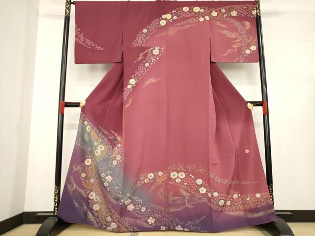 平和屋着物●吉乃一廉　幻の辻が花　訪問着　舞花文　暈し染め　金彩　やまと誂製　正絹　逸品　AABD9940ck