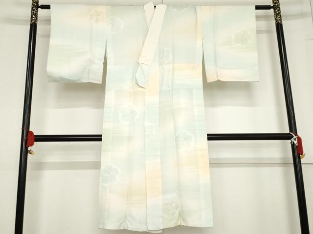 平和屋着物●長襦袢　無双仕立て　手描き　舞花文　暈し染め　正絹　逸品　AABE0078cs