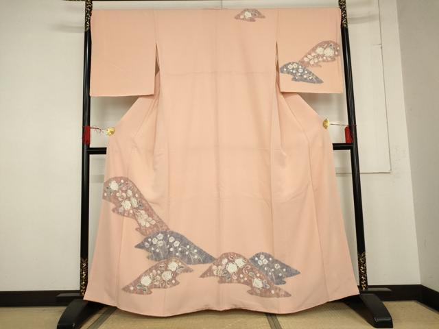 平和屋着物●訪問着　辻が花　絞り　正絹　逸品　AABE0118cs