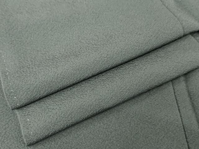 平和屋着物●上質な色無地　鉛色　正絹　逸品　AABE0121cs