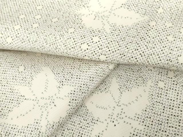 平和屋着物●上質な紬　舞花文　正絹　逸品　AABE0133cs