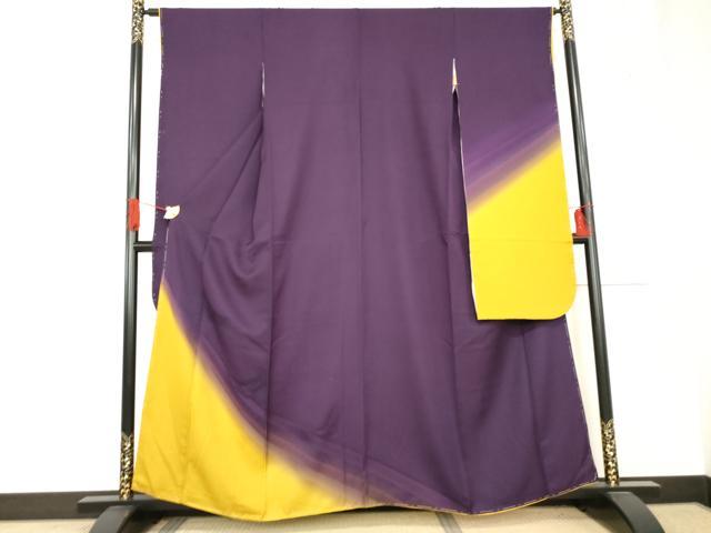 平和屋着物●染色作家　斉藤三才　振袖　三才鳥　暈し染め　正絹　逸品　未使用　AABE0141cs